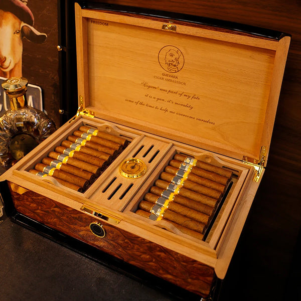 Stunning Che Guevara Lacquered Cigar Humidor - Hold 50-100 cigars, 3 t ...