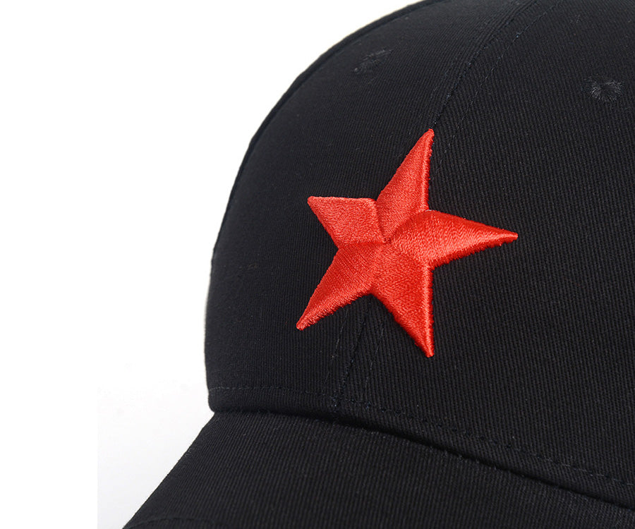 Che Guevara white, distressed military hat with brim and red star ...