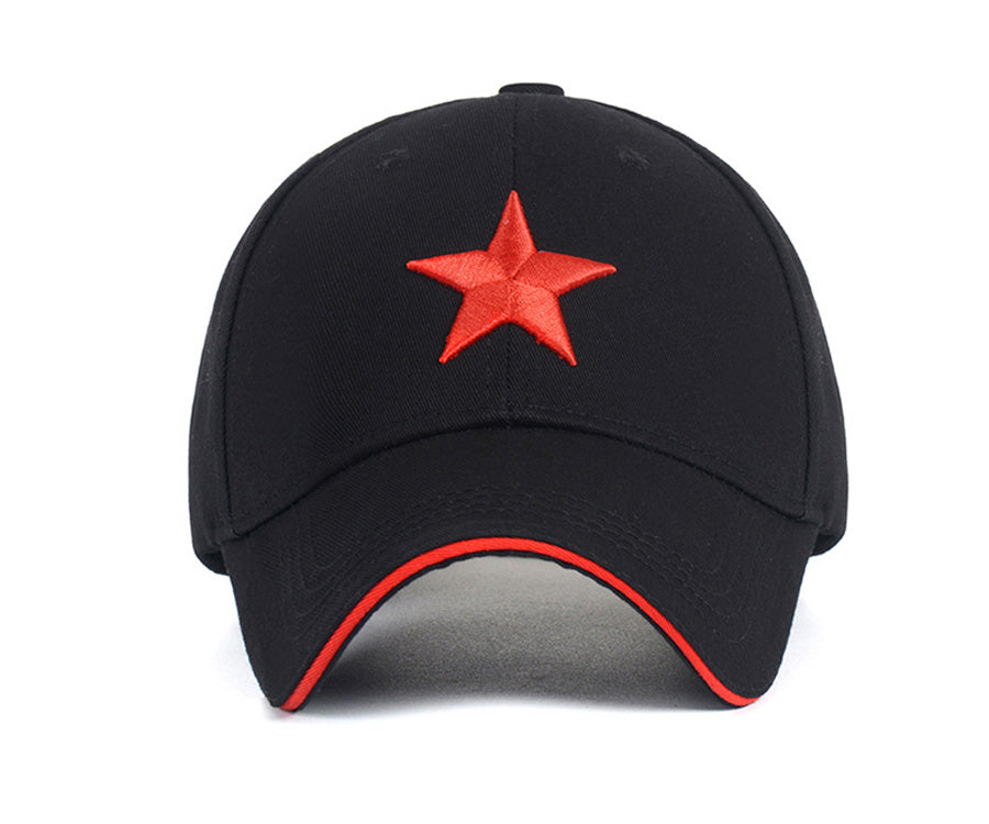 Che Guevara white, distressed military hat with brim and red star ...